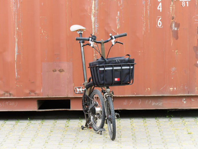 Folding bike basket store